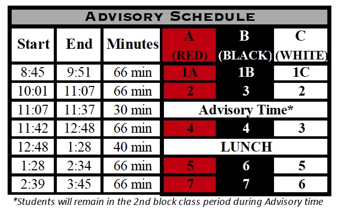 Bend-La Pine Schools :: Advisory Schedule: Senior Mtng & Surveys