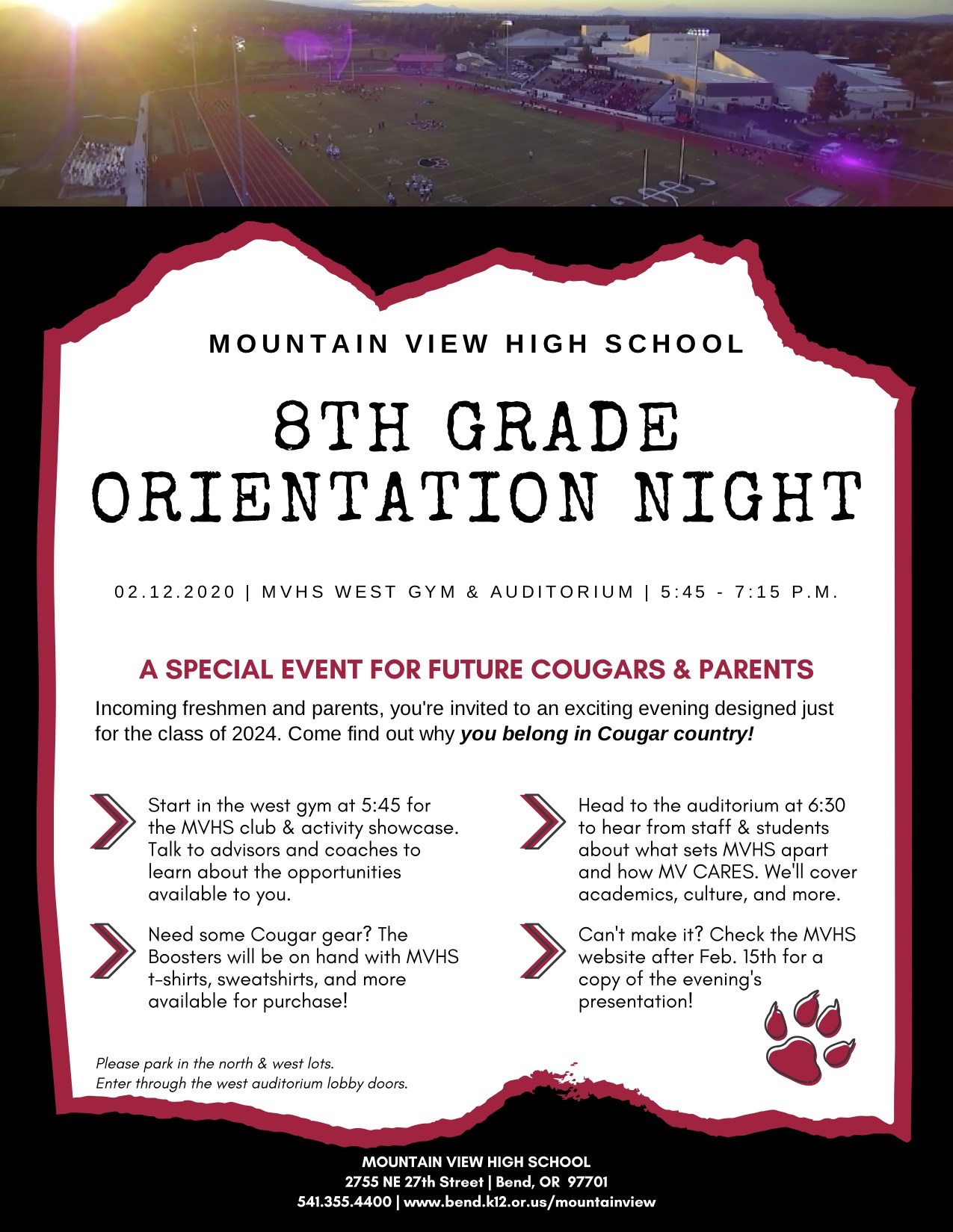 Bend-La Pine Schools :: MVHS 8th Grade Orientation Night